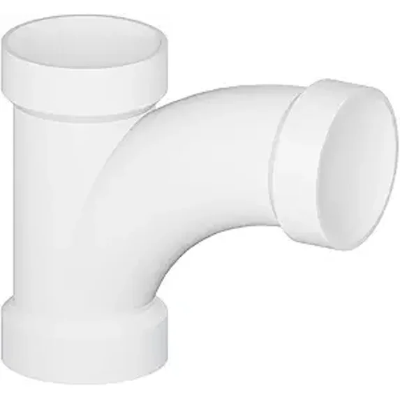 4" x 4" x 2" PVC DWV Combination Wye & 1/8 Bend 45° Elbow Reducing Hub ...
