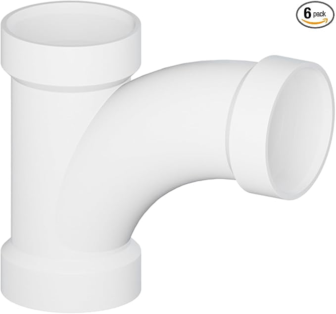4" x 4" x 3" PVC DWV Combination Wye & 1/8 Bend 45° Elbow Reducing Hub ...