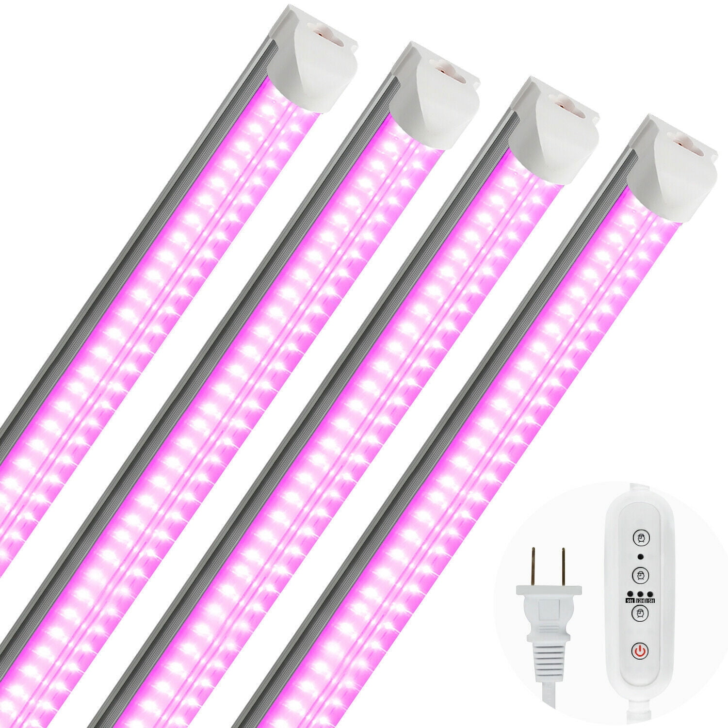 4 x 40W T8 4FT LED Grow Lights Full Spectrum Fixture LED Tube Growing ...