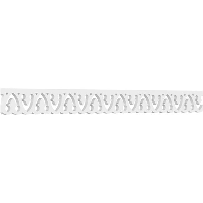 4 x 48 in. Pitch 0.62 in. Metamora Architectural Grade PVC Running Trim ...