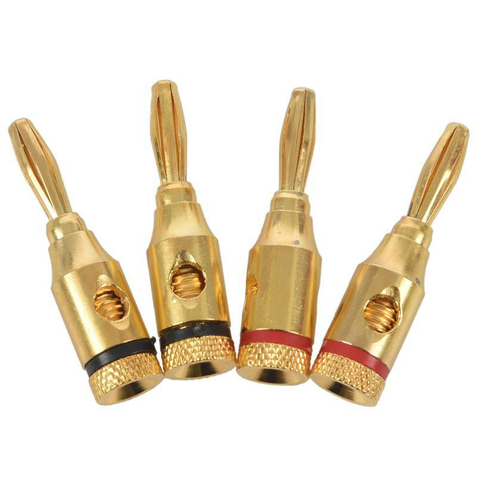 4 x 4mm Banana Plugs For Speaker Cable connections / Gold Plated ...