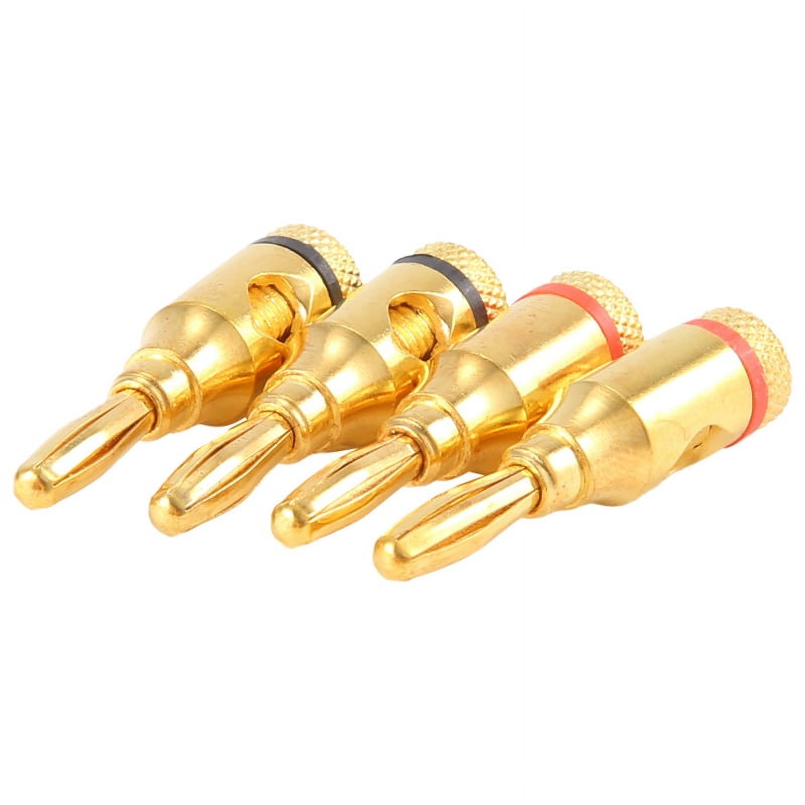 4 x 4mm Banana Plugs For Speaker Cable connections / Gold Plated ...