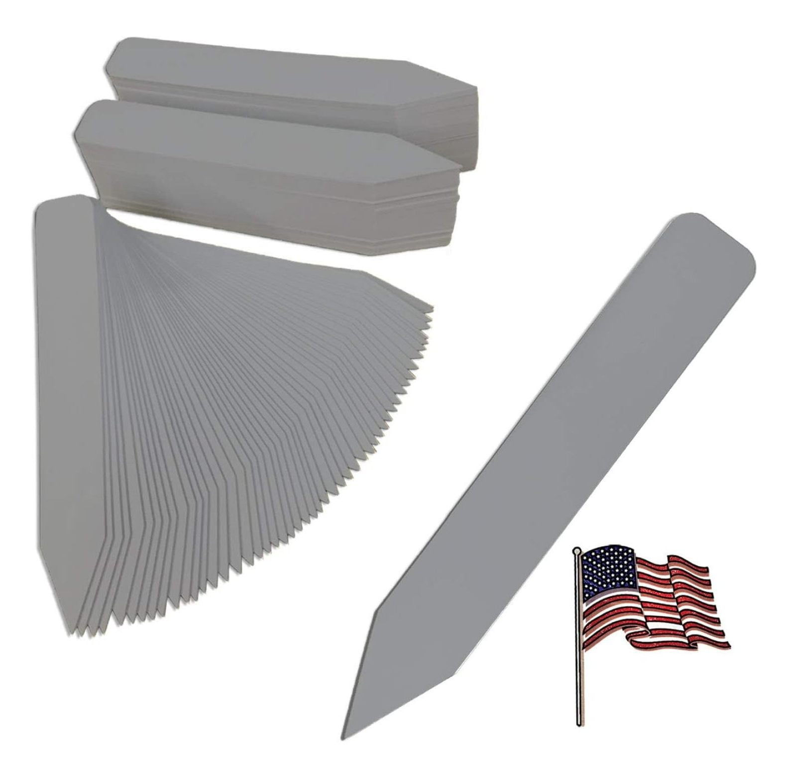 4" x 5/8" Grey Premium Pot Stakes - 300 Pcs - Plastic Plant and Labels ...