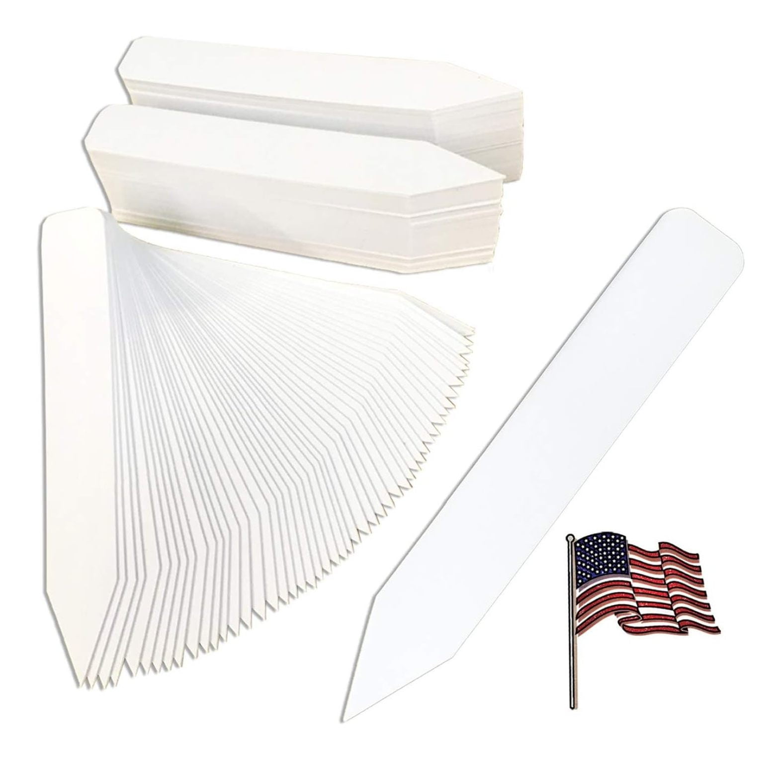 4" x 5/8" White Premium Pot Stakes - 4,000 Pcs - Plastic Plant Markers ...
