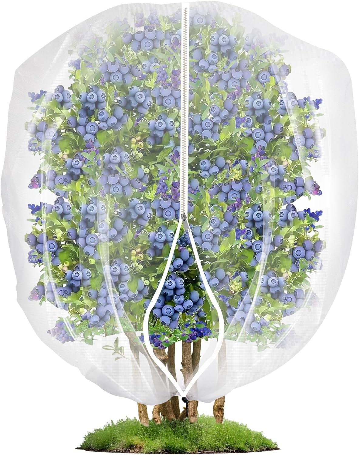 4 x 5 ft Fruits Tree Netting Cover with Zipper and Drawstring,Garden ...