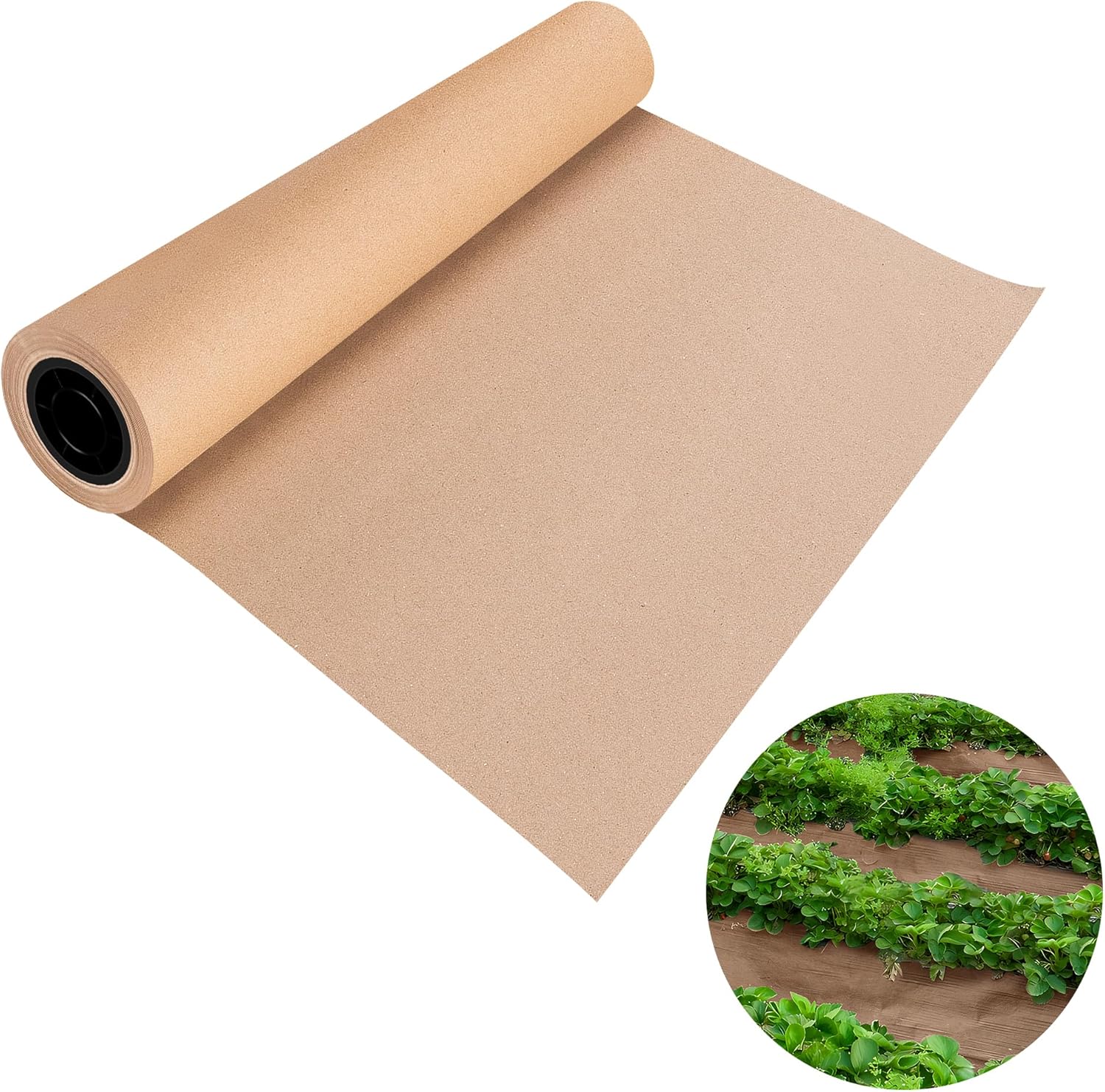 4 x 50 Ft Biodegradable Paper Weed Barrier- Heavy Duty Biodegradable ...