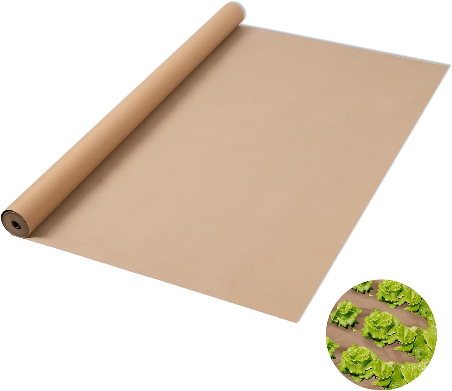 4 x 50 Ft Biodegradable Paper Weed Barrier Heavy Duty Biodegradable ...
