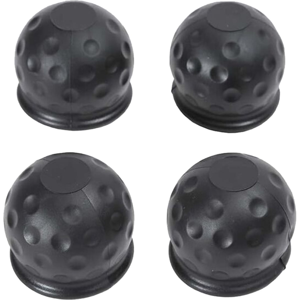 4 x 50 mm bumper ball coupling, drawbar ball coupling black rubber ...
