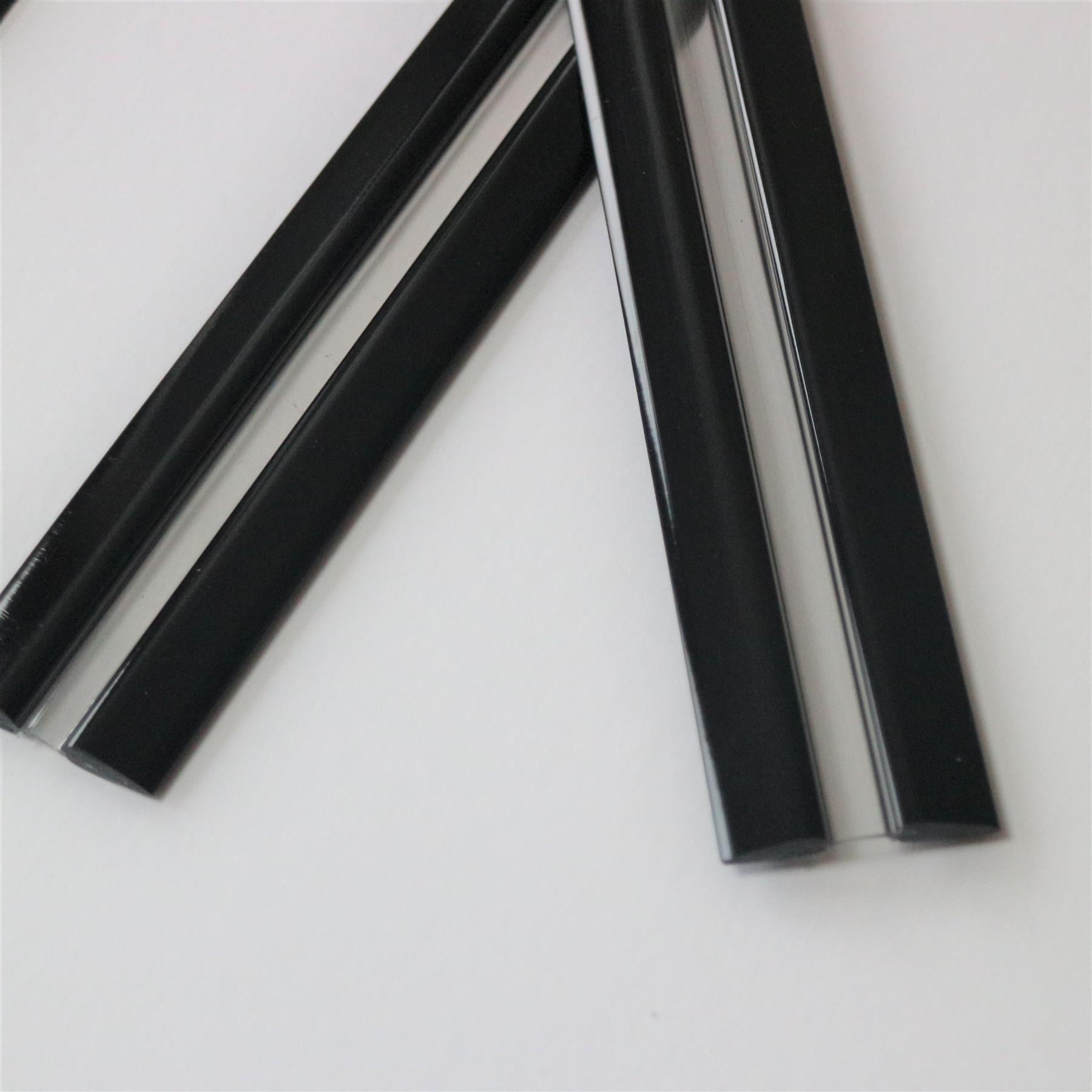 4 x 500mm (20 in), Black, low profile flex hinges, flexible living ...