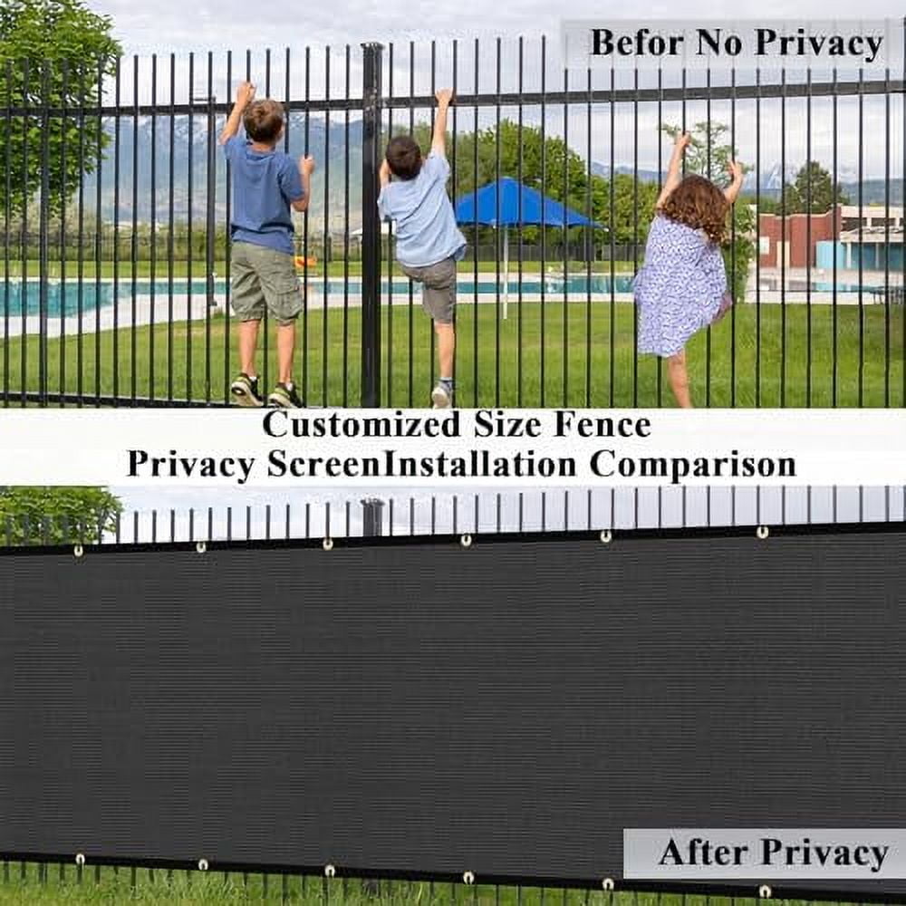 4' x 53' Dark Grey Privacy Fence Screen 90% Dlockage Heavy Duty Fencing ...