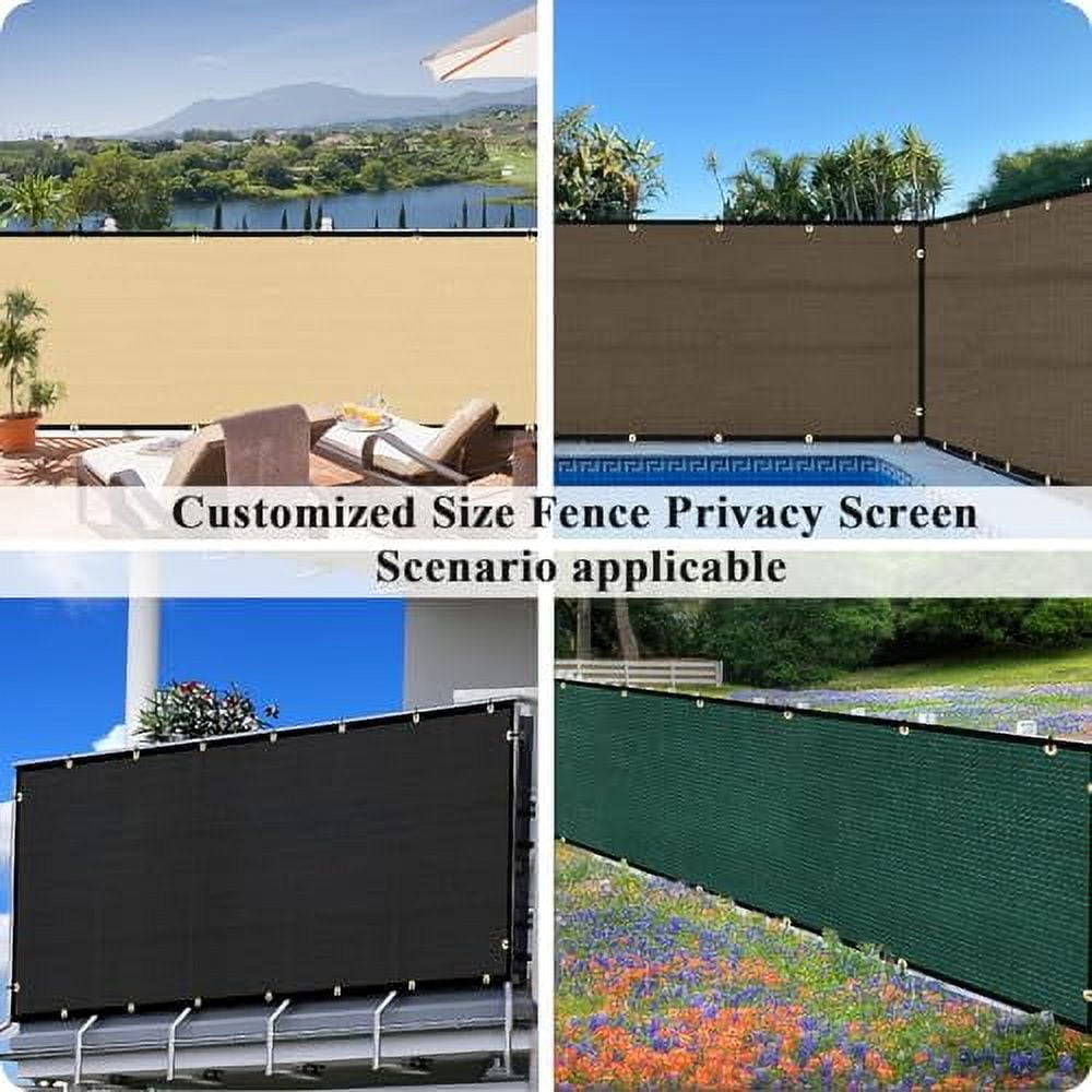 4' x 58' Dark Grey Privacy Fence Screen 90% Dlockage Heavy Duty Fencing ...