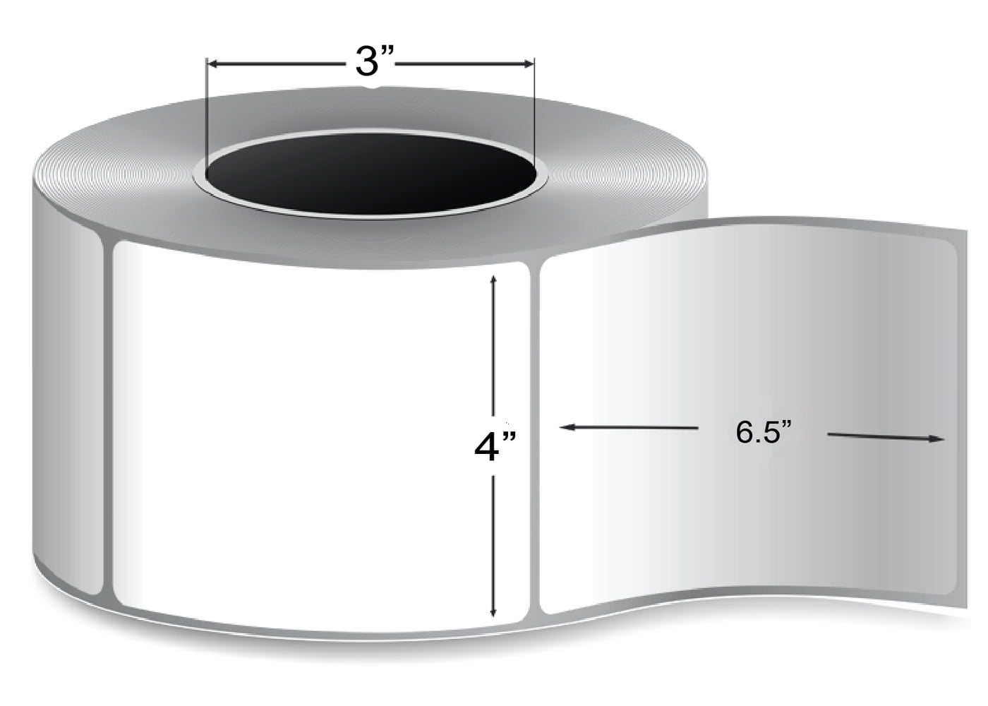 4" x 6.5" Thermal Transfer Blank Shipping Label Required Ribbon 20 ...
