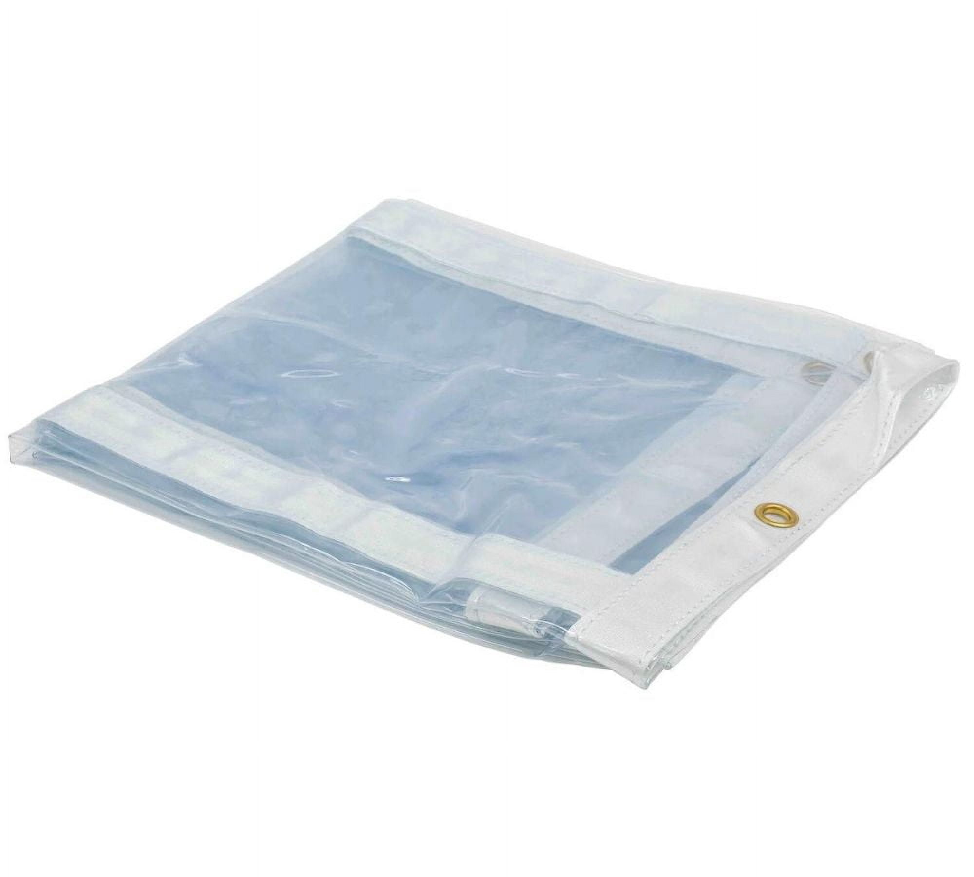 4' x 6' Clear Vinyl Tarp, 22oz Vinyl, Fire Retardant, UV Resistant ...