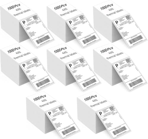 4" x 6" Direct Thermal Labels, Fanfold Shipping Package Labels ...