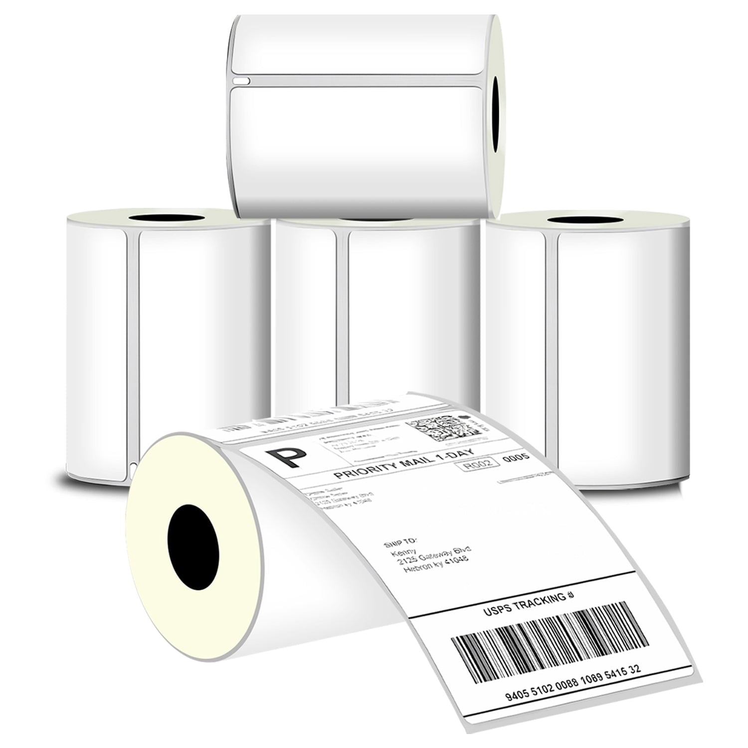 4" x 6" Direct Thermal Shipping Labels, 5 Rolls, 1000 Labels/Roll ...