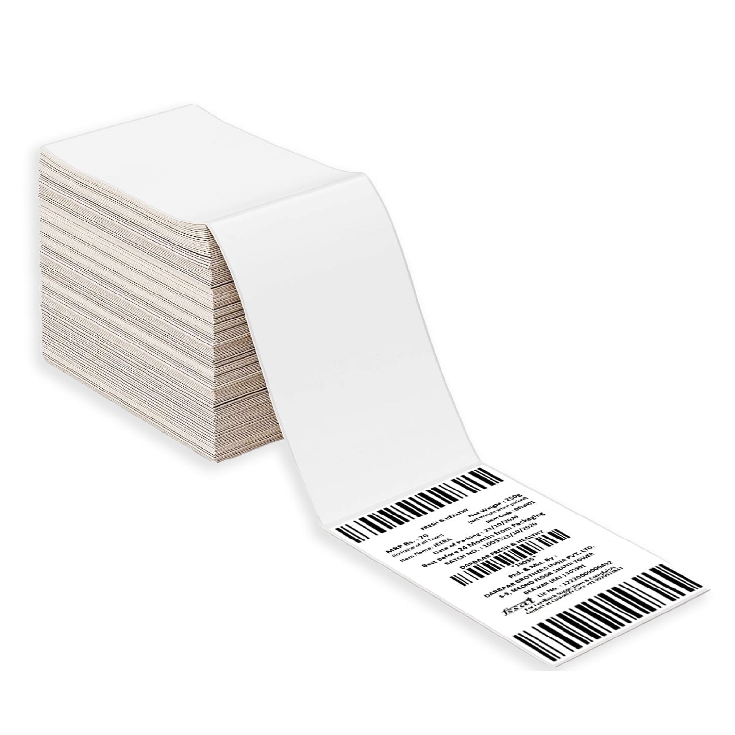 SSBM 4"x 6" Direct Transfer Label Fanfold, Perforated, 2000/stack, 60 ...