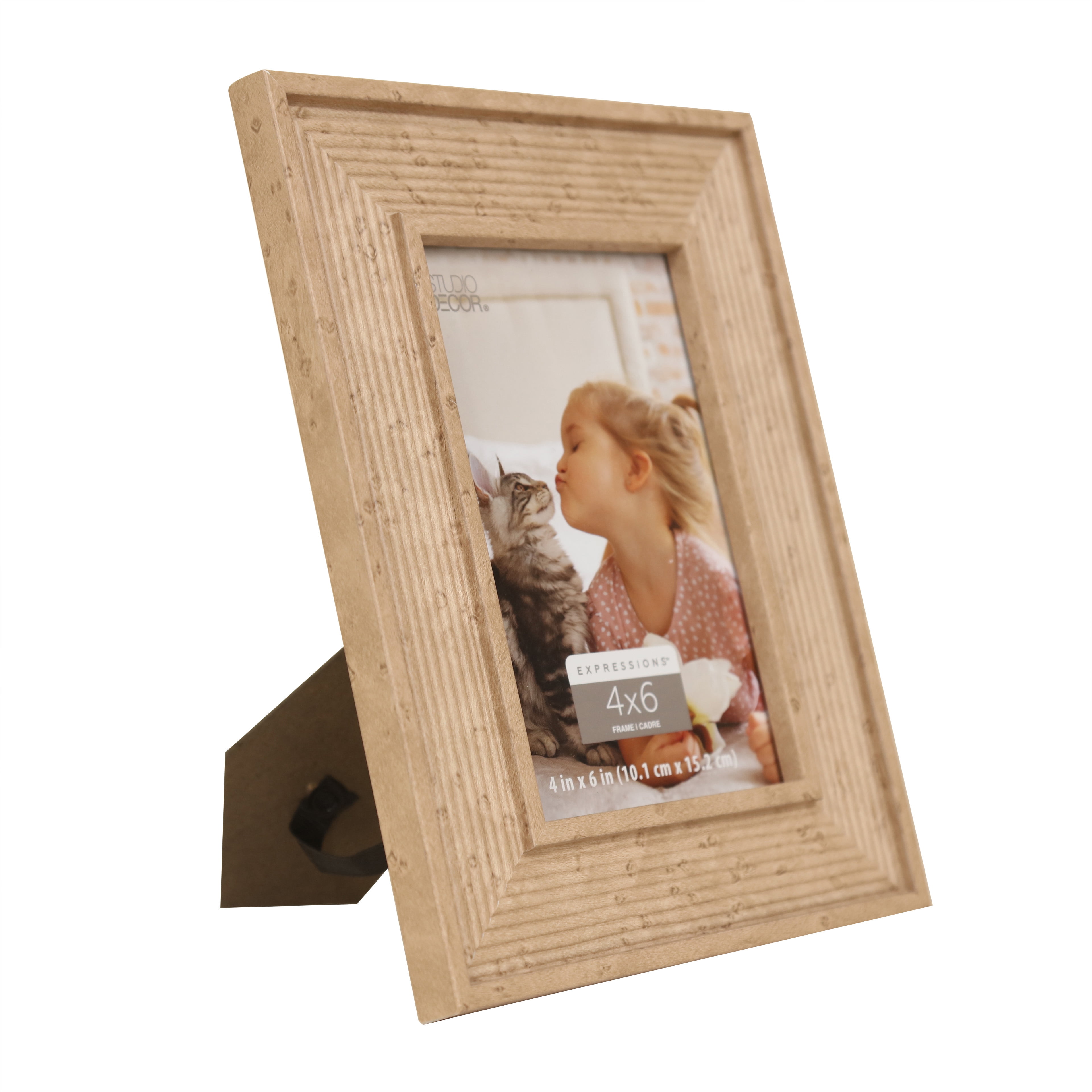 4" x 6" Expressions Tan Ribbed Picture Frame by Studio Décor - Fold-out ...