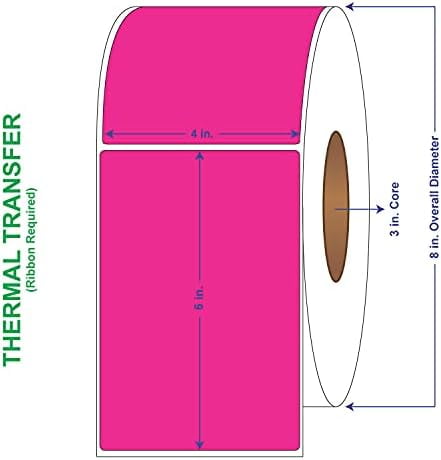 4" x 6" General Use Labels, w/Perf Thermal Transfer Labels, Perforated ...
