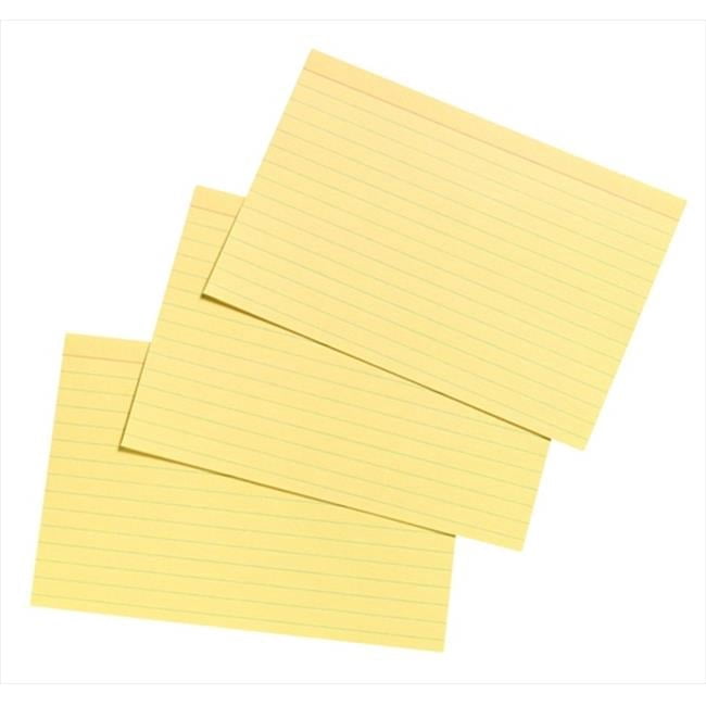 4 x 6 In. Heavyweight Ruled Index Card, Canary, Pack - 100 - Walmart.com