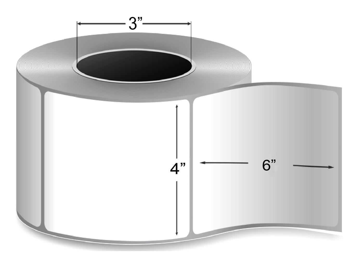 4" x 6" Industrial Thermal Transfer Label Required Ribbon, 28-Rolls ...