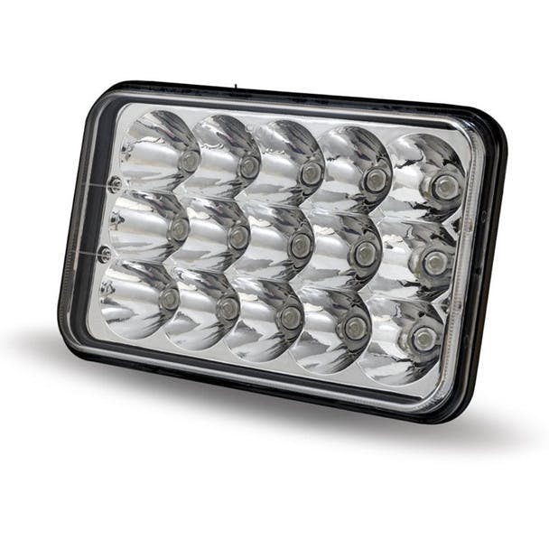 4" x 6" LED Rectangular High Intensity Headlight 1200 Lumens - Walmart.com