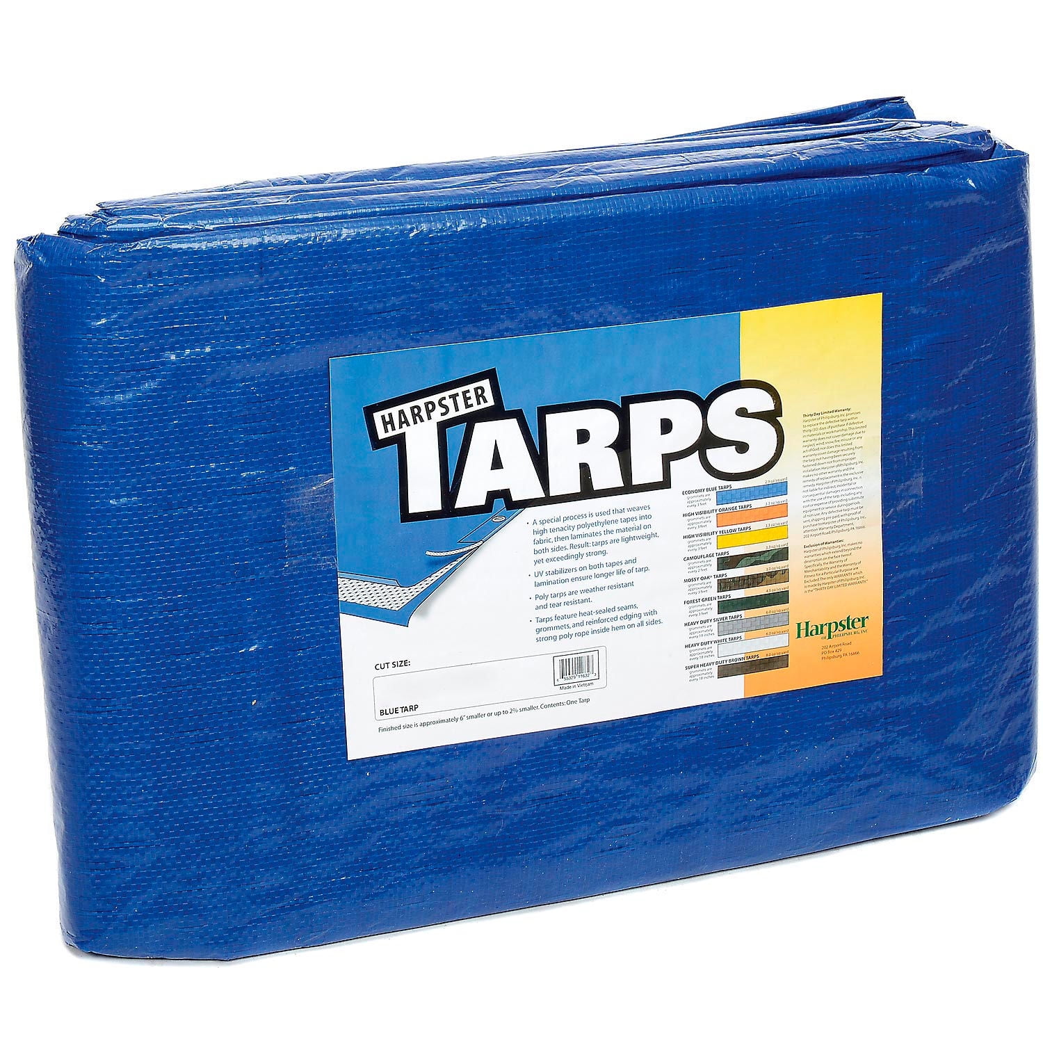 4' x 6' Light Duty 2.9 oz. Tarp Blue - B4x6 - Walmart.com