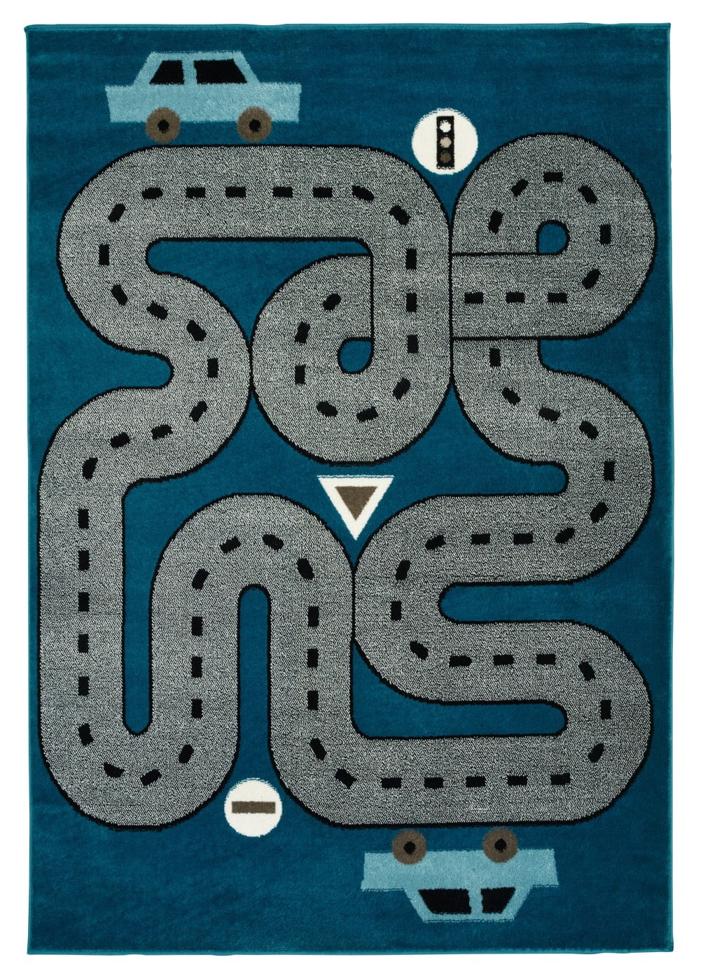 4â€™ x 6â€™ Navy Imaginative Racetrack Area Rug - Walmart.com