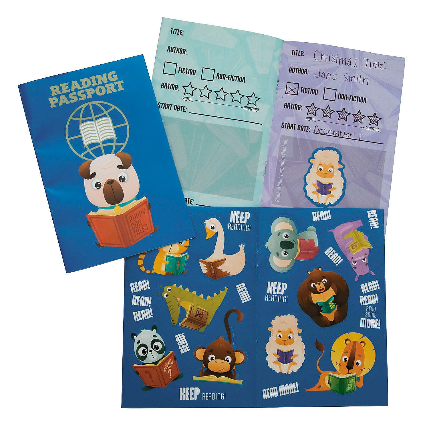 4" x 6" Reading Passport Multicolor Paper Sticker Books – 12 Pieces ...