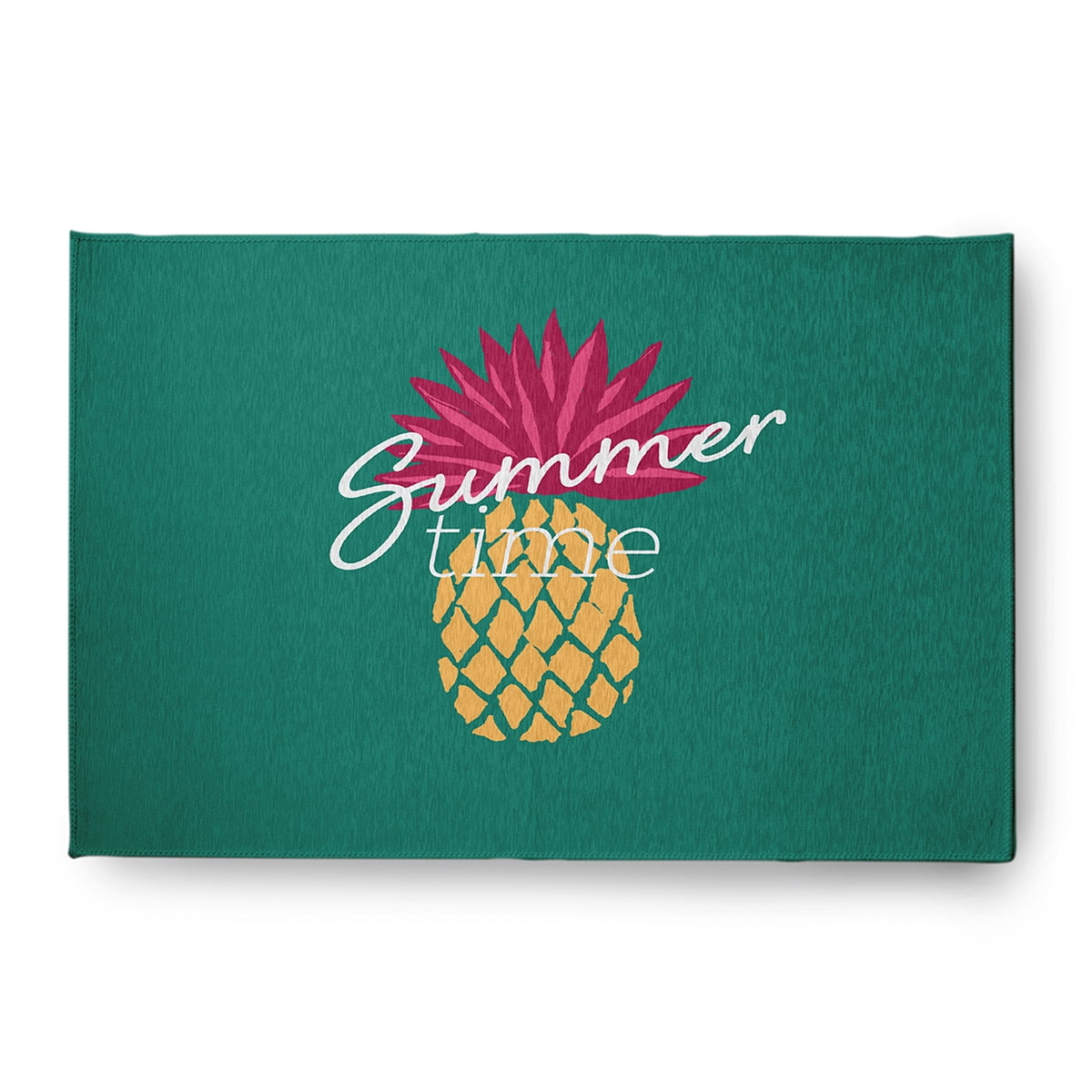 4' x 6' Simply Daisy Summer Time Pineapple Tropical Chenille Area Rug ...