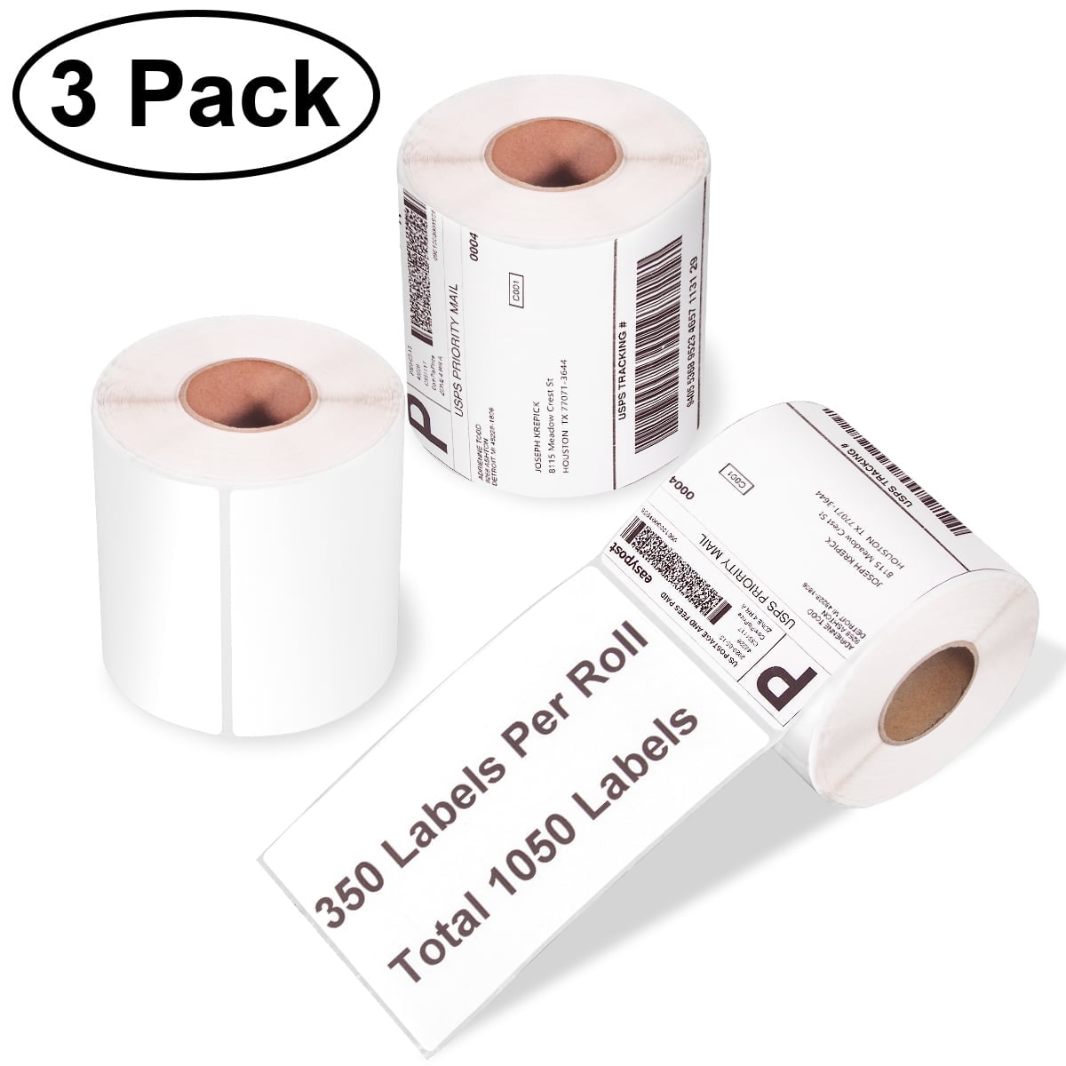 4" x 6" Thermal Shipping Labels, 350 Labels/Roll Compatible with Zebra ...