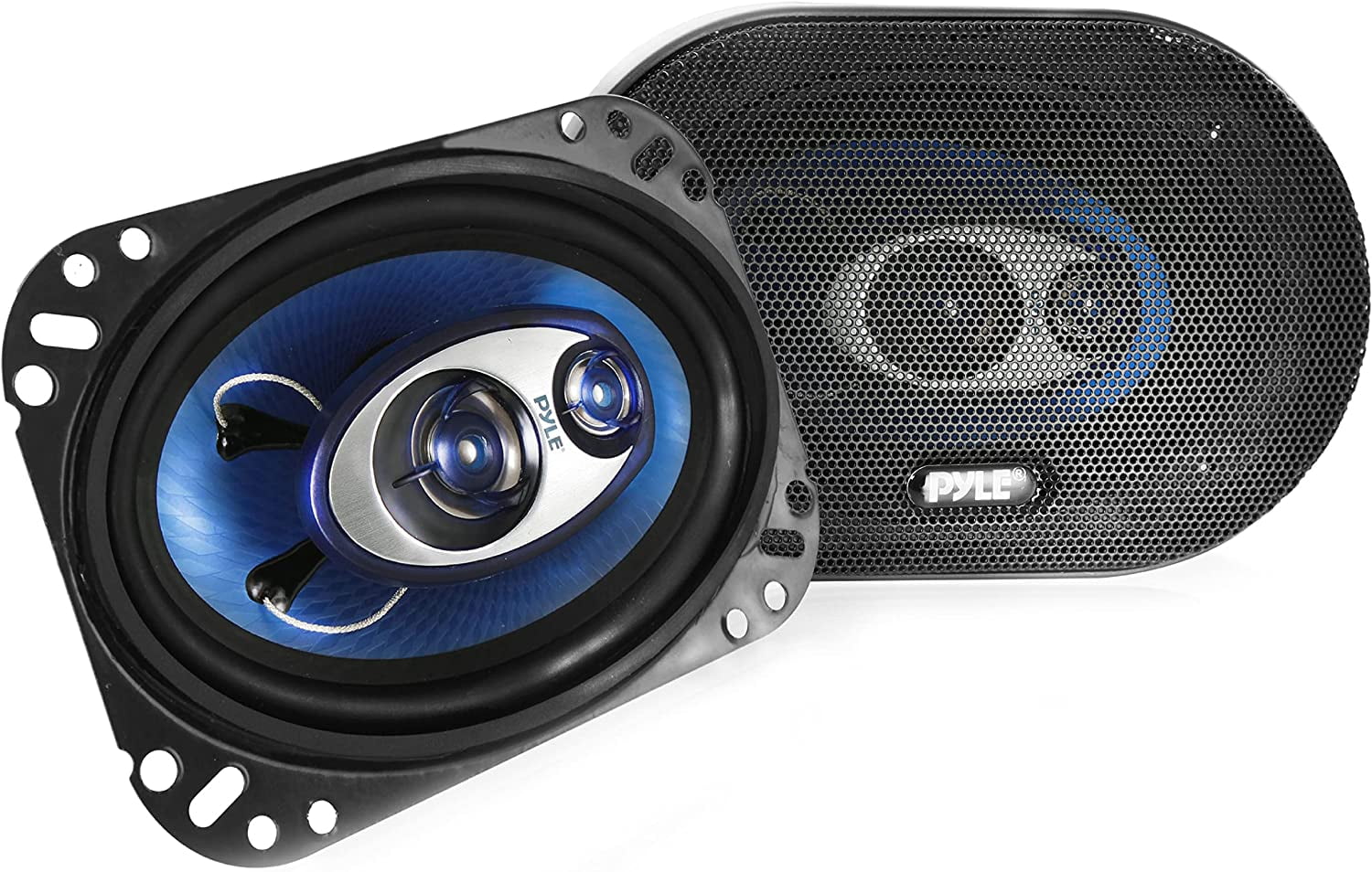 4'' x 6'' Three Way Sound Speaker System - Pro Mid Range Triaxial Loud ...