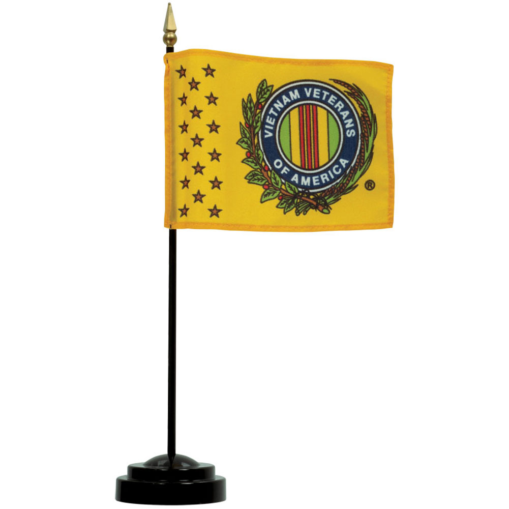 4" x 6" VVA Logo Flag And Base - Walmart.com