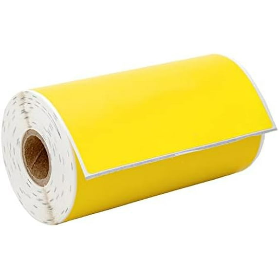 4" x 6" Yellow Shipping Labels on 0.75" Core Compatible with Zebra and ...