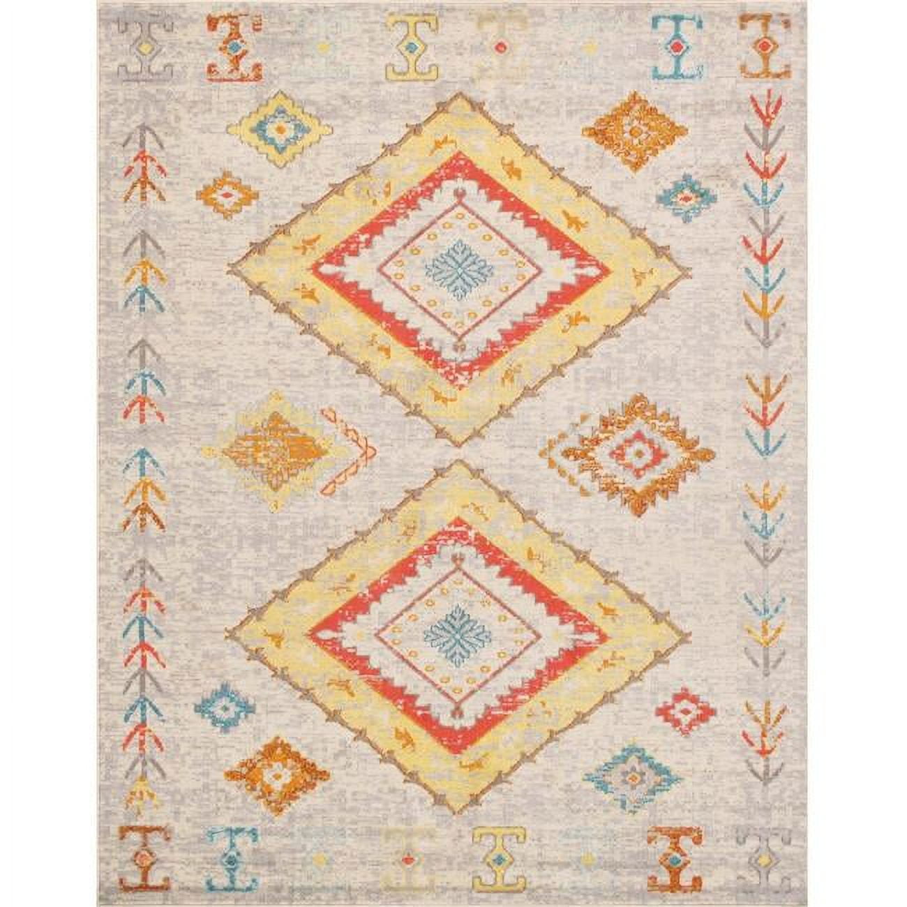 4 x 6 ft. Aldora Design Power Loom Area Rug - Beige - Walmart.com
