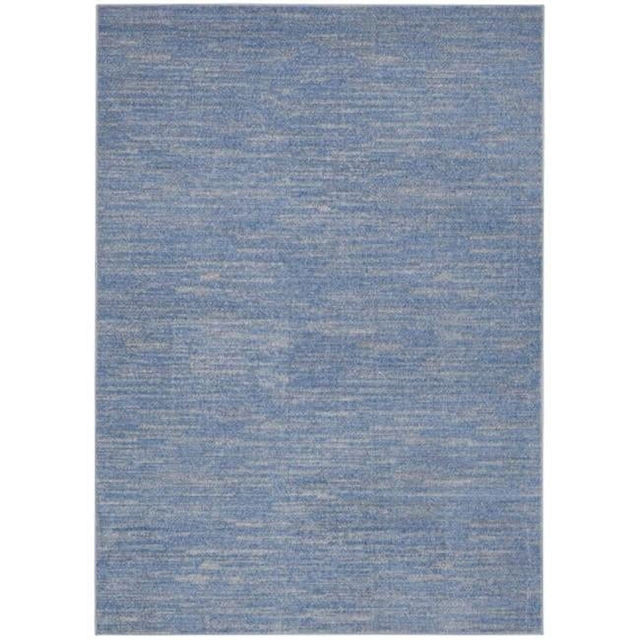 4 x 6 ft. Blue & Gray Striped Non Skid Indoor & Outdoor Rectangle Area ...