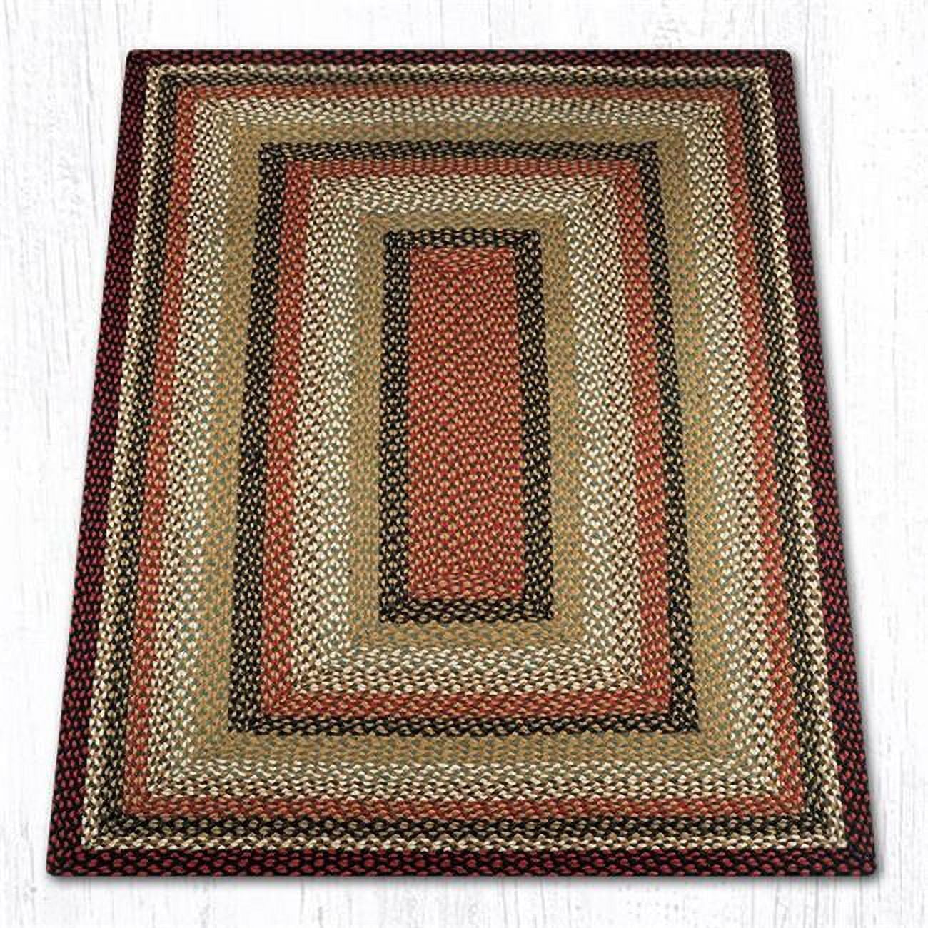 4 x 6 ft. Jute Oblong Braided Rug - Burgundy, Mustard & Ivory - Walmart.com