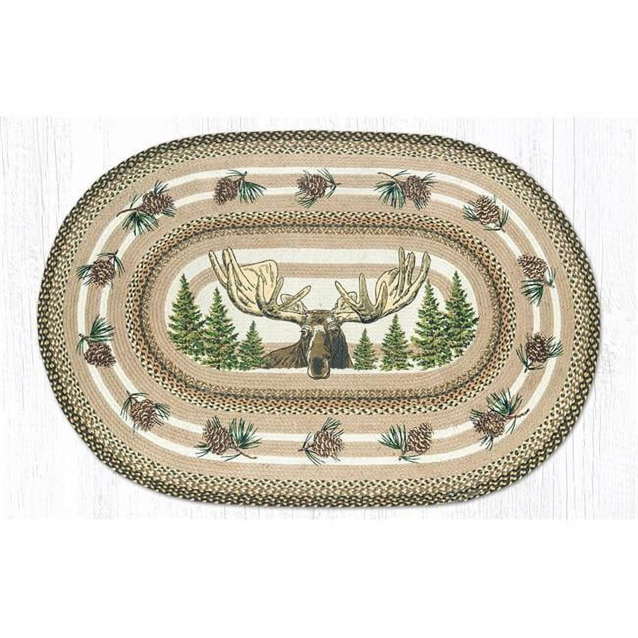 4 x 6 ft. Jute Oval Bull Moose Patch - Walmart.com