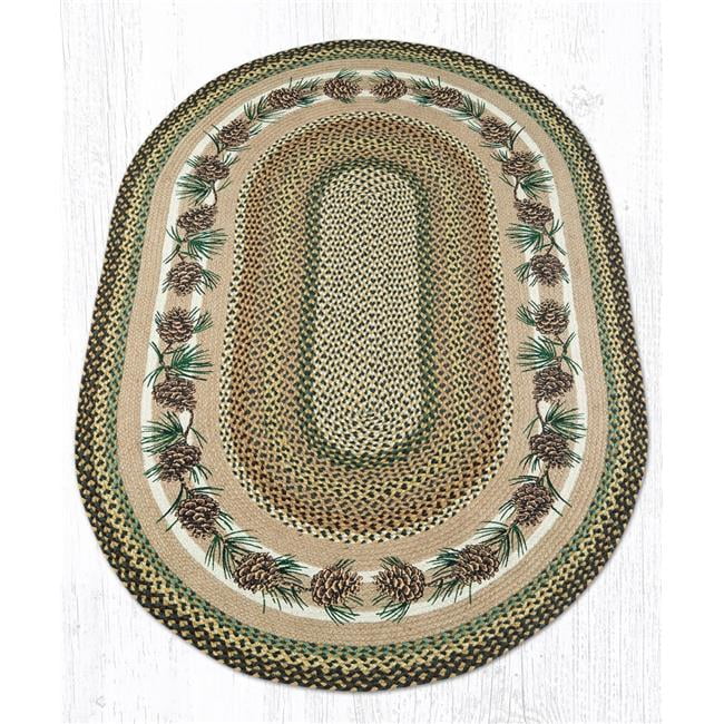 4 x 6 ft. Jute Oval Needles & Cones Patch - Walmart.com