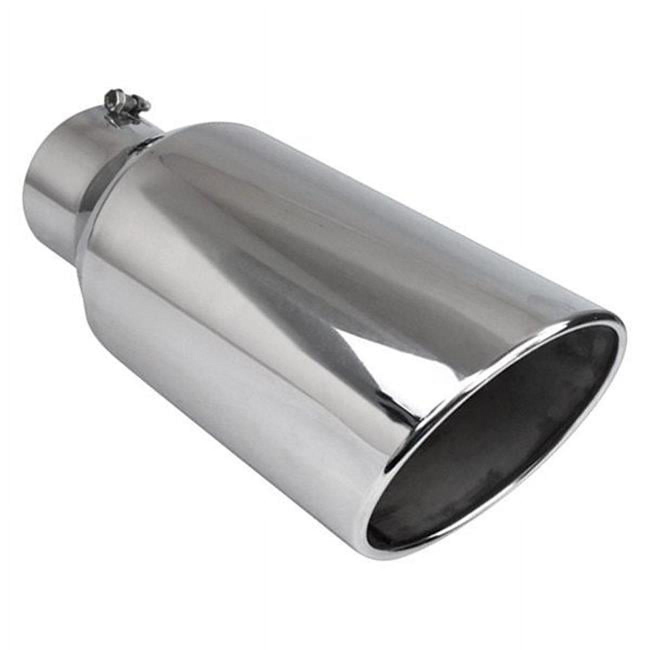 4 x 6 in. Diesel Series Round Rolled Edge Angle Cut Bolt-On Exhaust Tip ...
