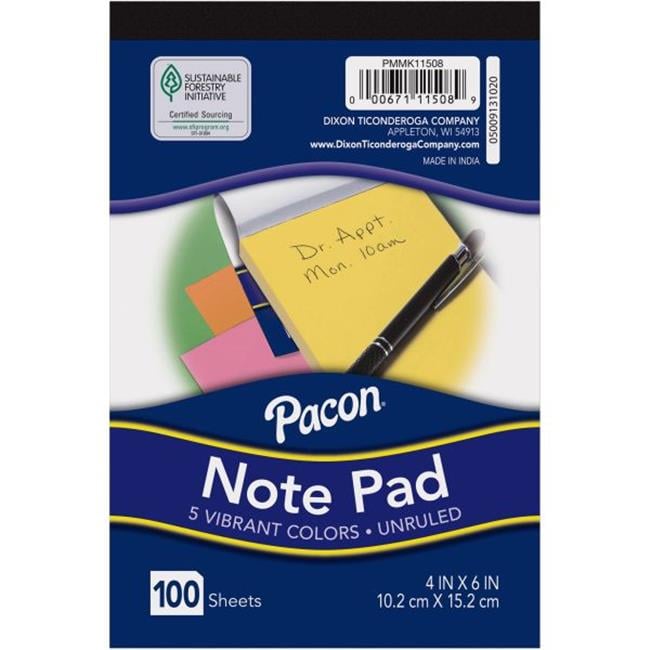 4 x 6 in. Roselle Paper Note Pad, Assorted Color - Walmart.com