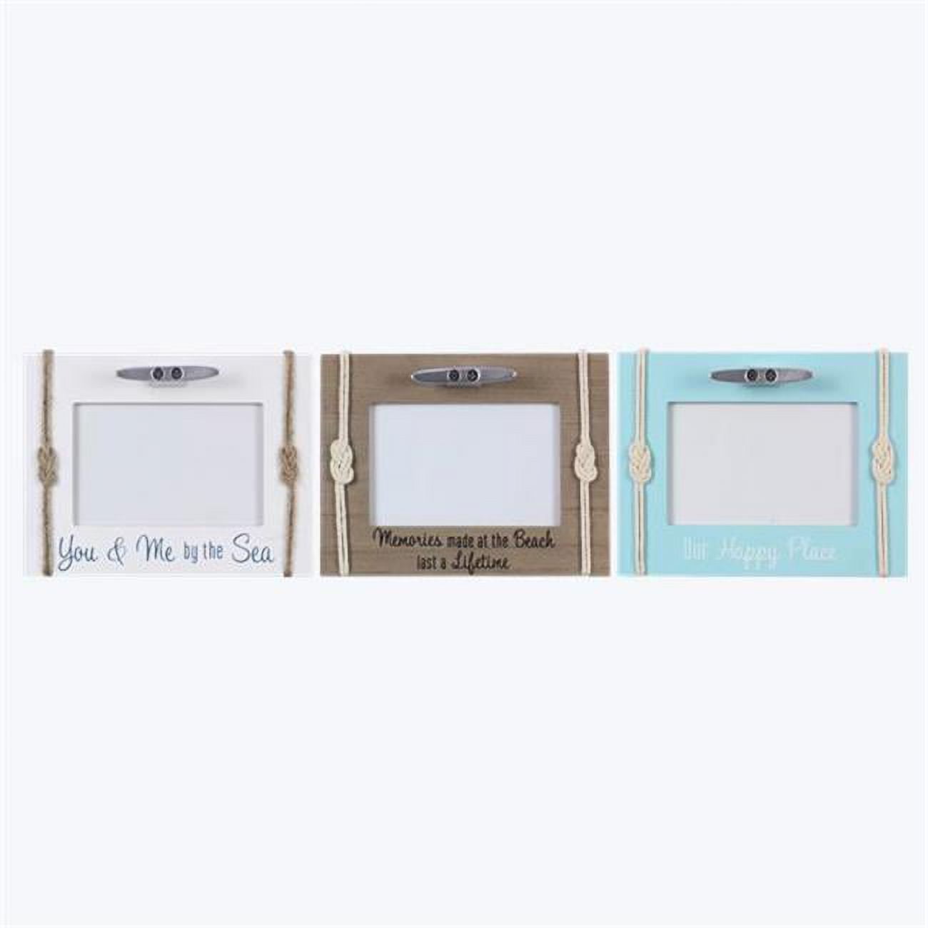 4 x 6 in. Wood Photo Frame with Nautical Rope & Cleats, Assorted Color ...