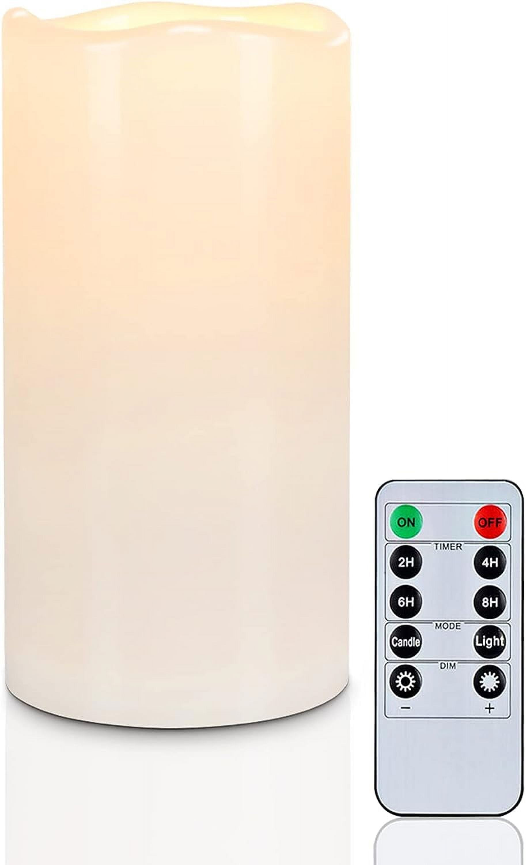 4" x 8" Single Waterproof Outdoor Flameless Candles, Battery Operated ...