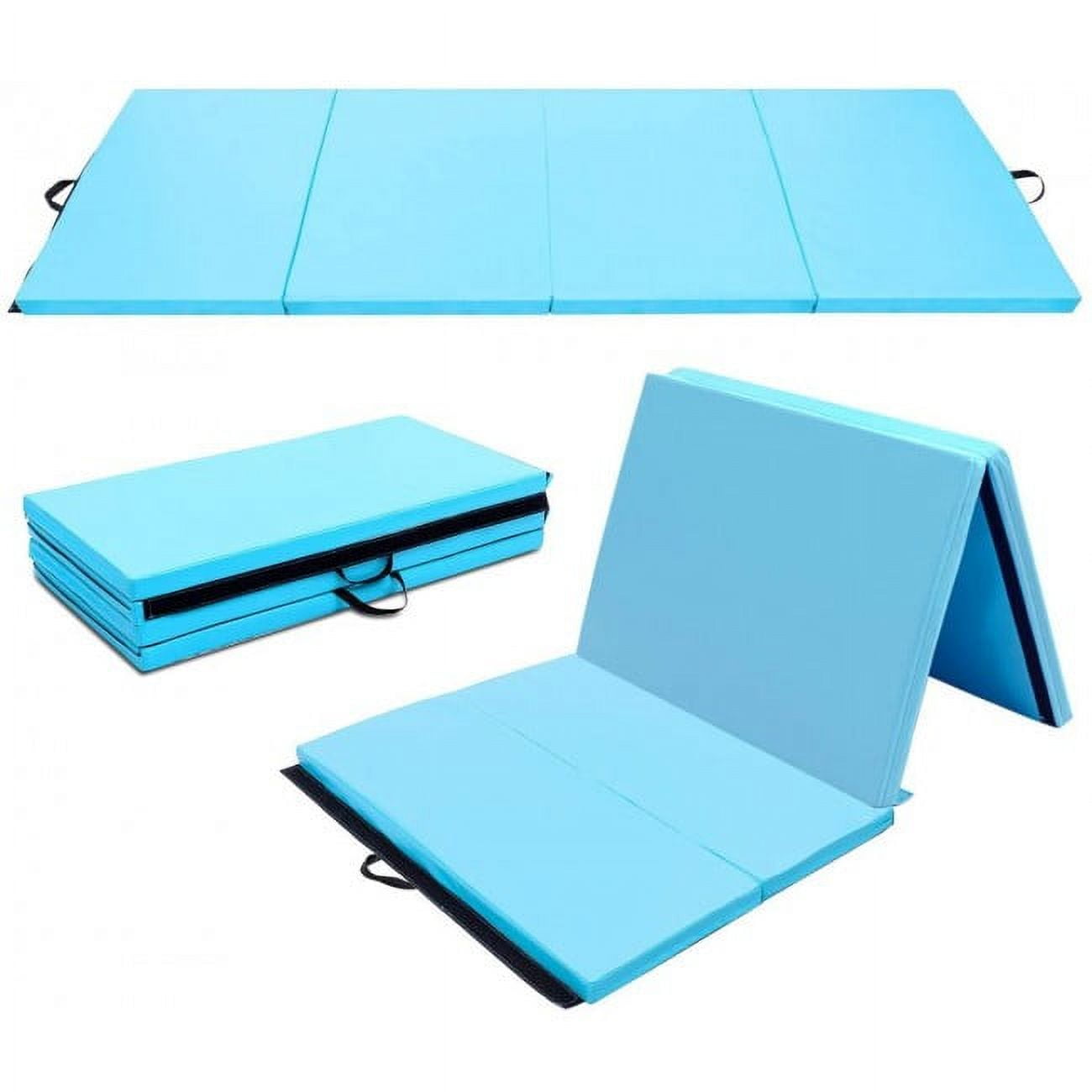 4' x 8' x 2 Inch Gymnastics Mat Thick Folding Panel Aerobics Exercise ...