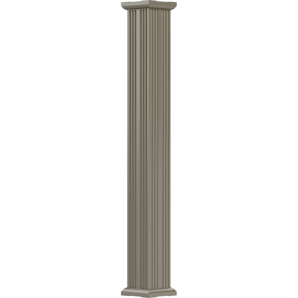 4" x 9' Endura-Aluminum Column, Square Shaft (For Post Wrap ...