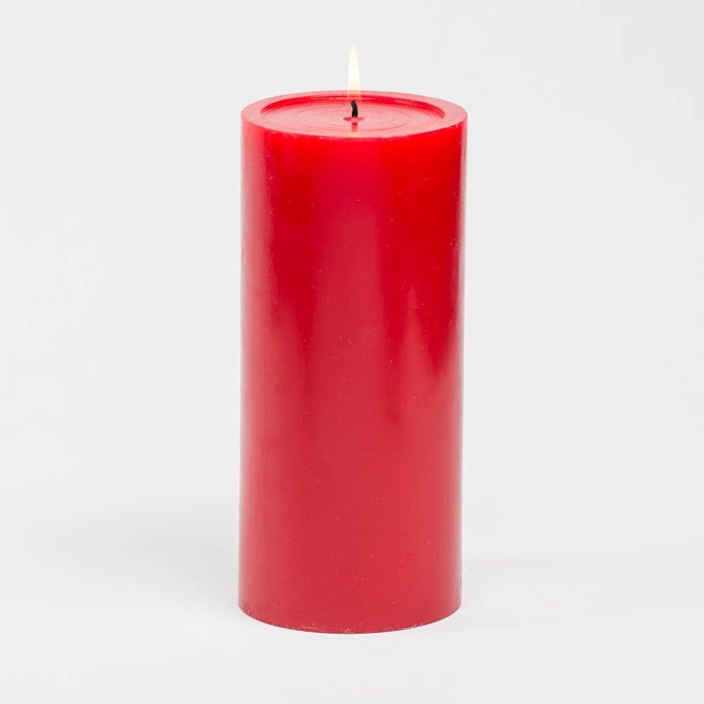 4" x 9" Red Pillar Candle - Walmart.com