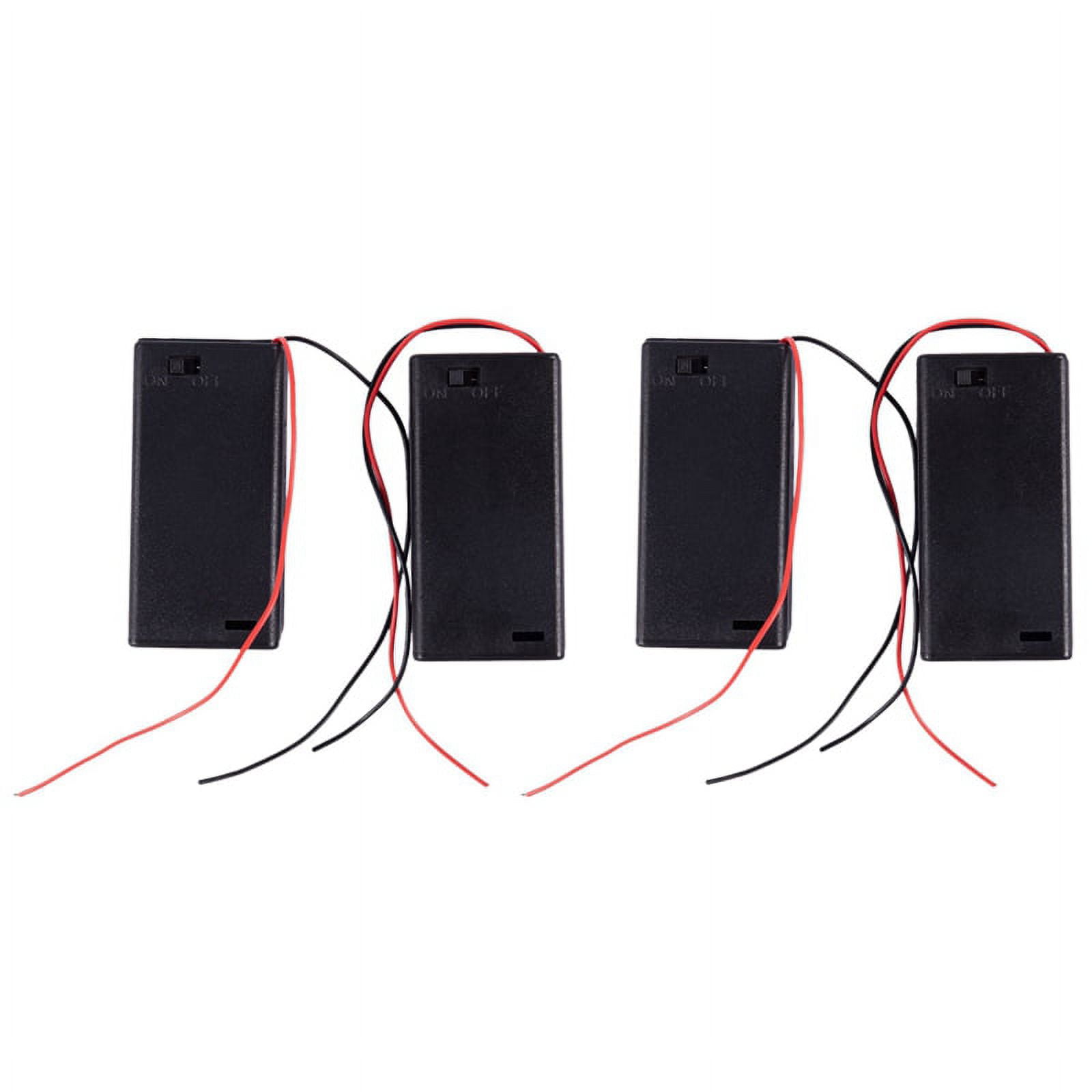 4 x AA 3V Battery Holder Case Box Slot Wired ON/ Switch W Cover ...