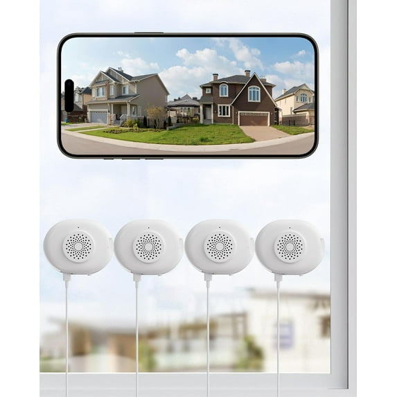 4 x C680 2K Window Security Camera with Full Color Night Vision, 3MP ...