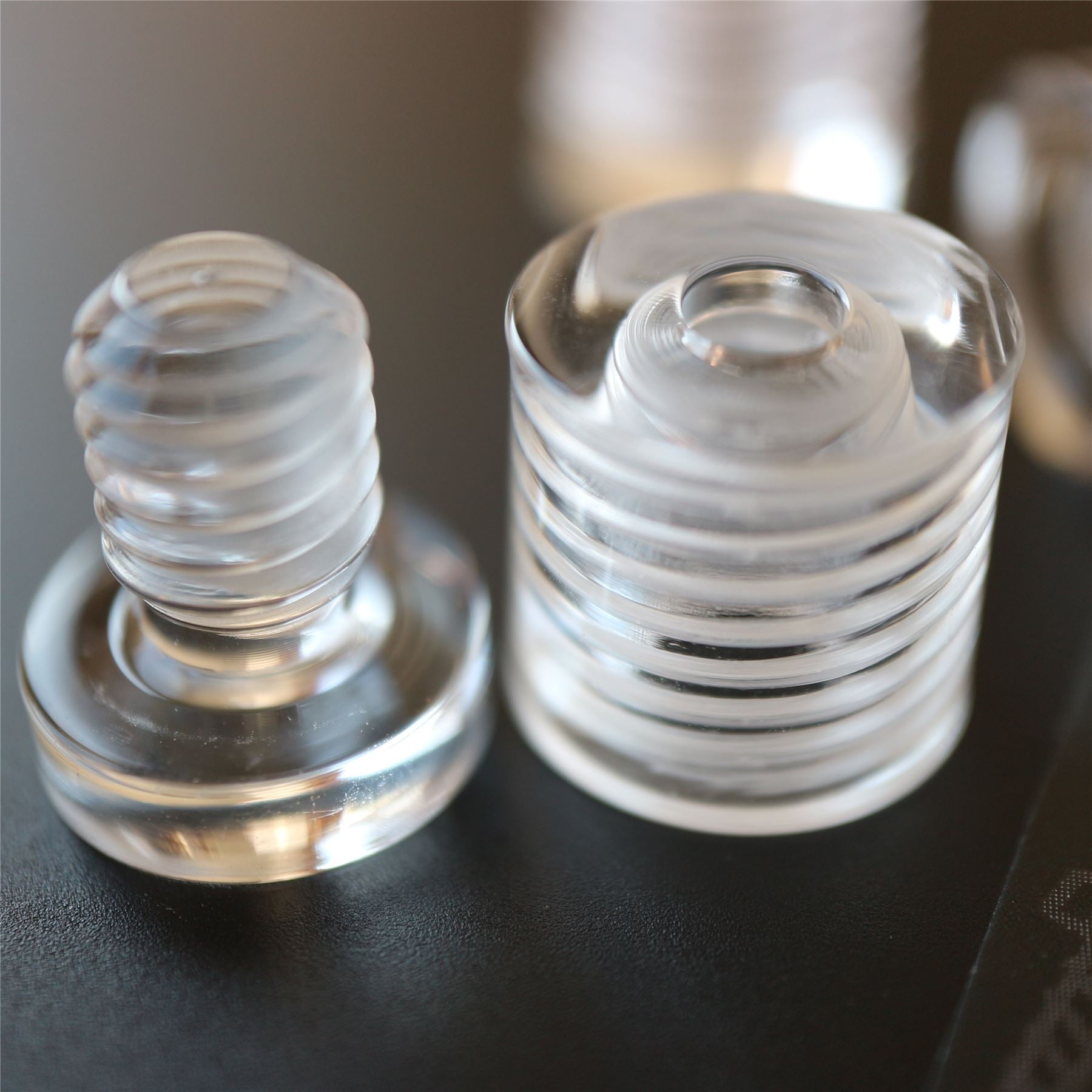 4 x Clear Standoffs, Glass Like, Acrylic, transparent spacers, plastic ...