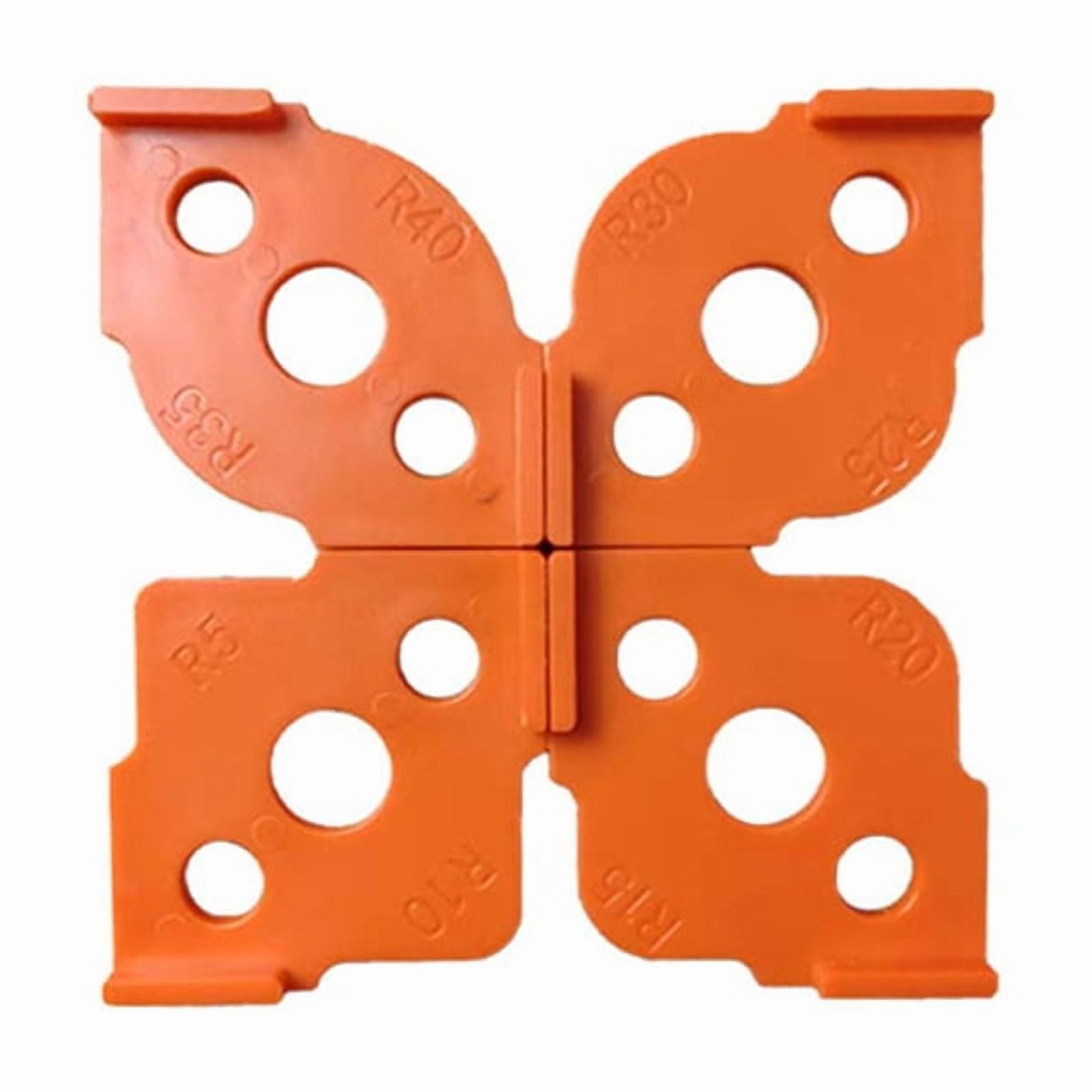 4 x Corner Routing Template(R5R10+R15R20+R25R30+R35R40)-Orange ...
