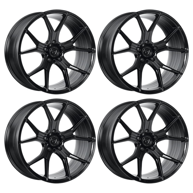 Dolce Element 19X9.5 5X112 +40mm Gloss Black Wheel 19" Inch Rim New ...